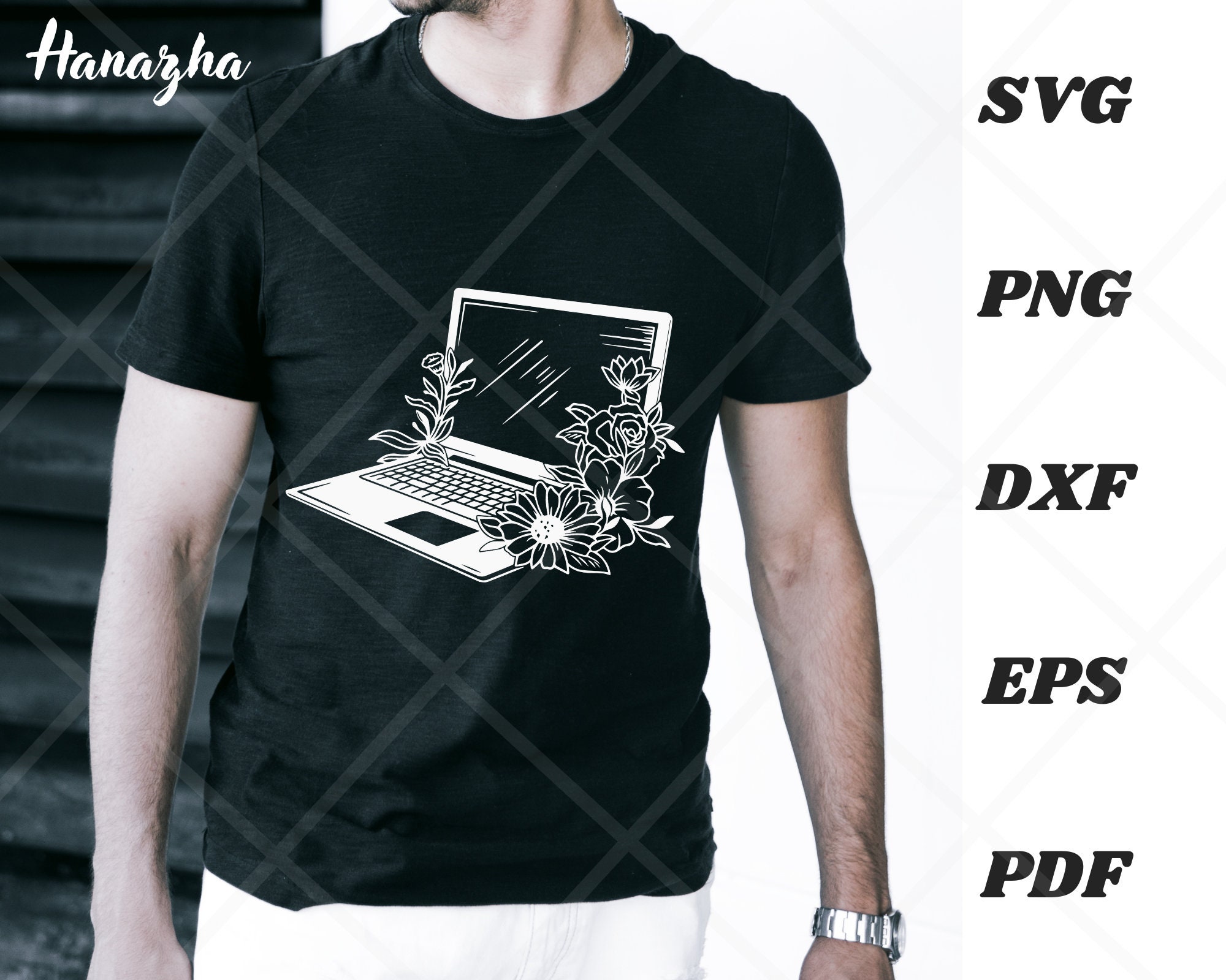 Laptop Svg Computer Svg Floral Laptop Svg Laptop With - Etsy
