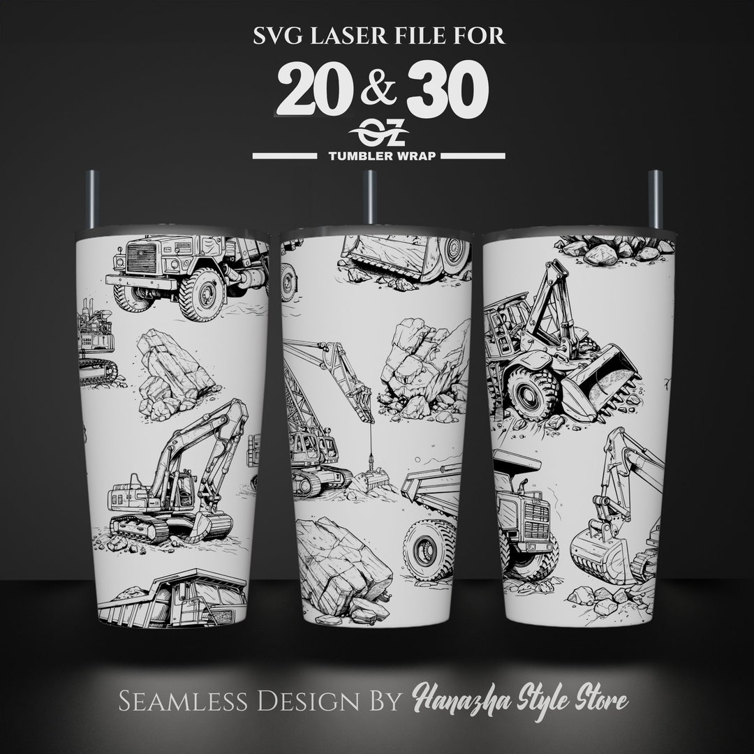 Mining Tools Tumbler Wrap: Laser Engraved SVG File (20, 30 Oz) - Etsy