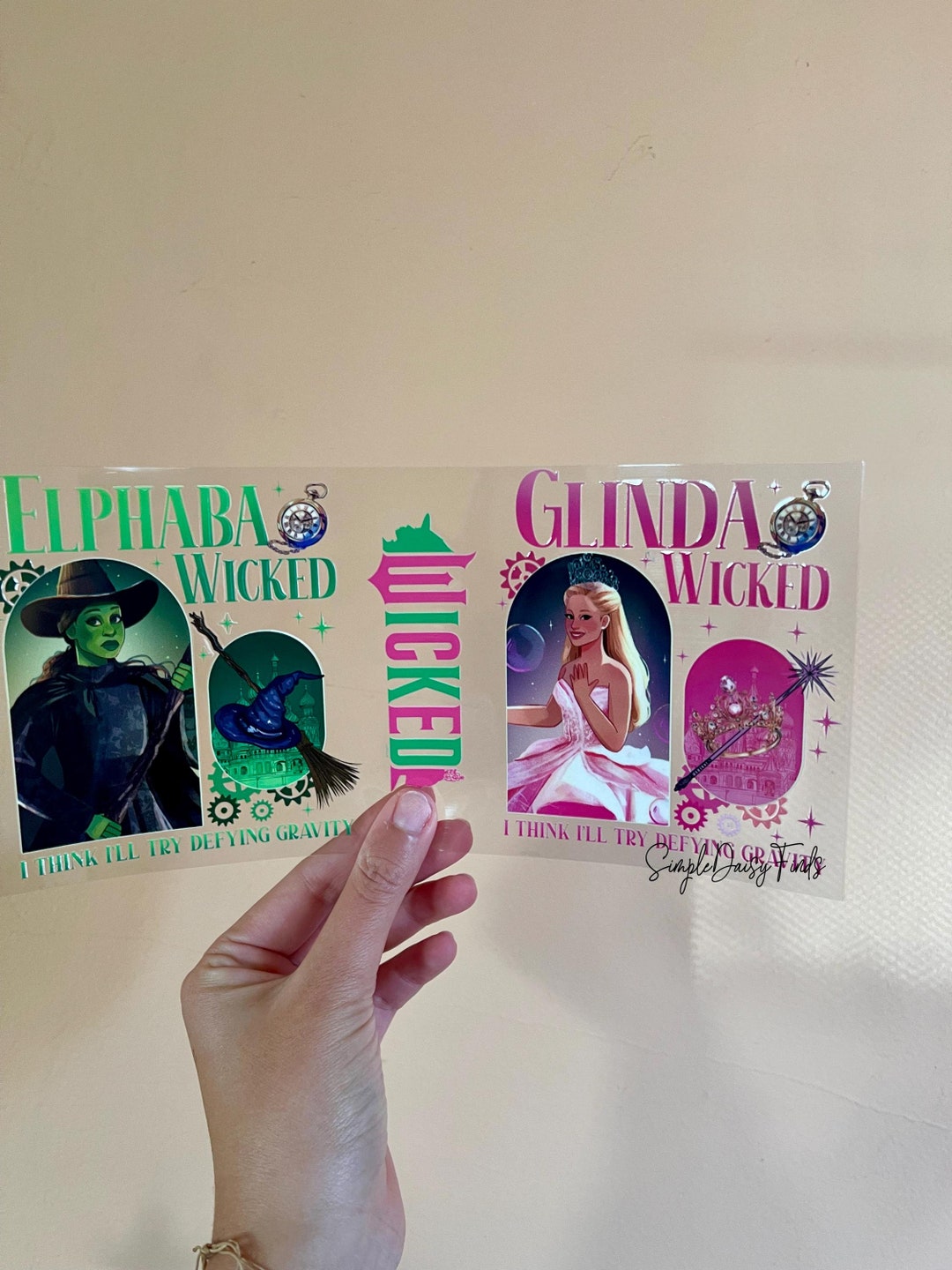 Uvdtf Wicked Cup Wrap, Glinda Uvdtf Wrap, Uvdtf Elphaba Cup Wrap ...