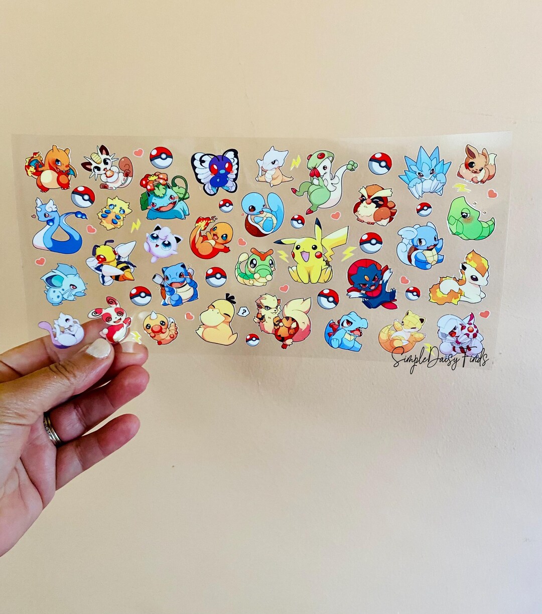 Uv Dtf Pokemon Cup Wrap, Uvdtf Decals, Kids Uvtdf Cup and Tumbler ...