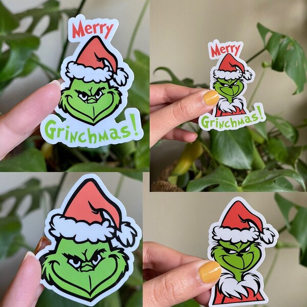 Grinch Sticker Pack - Etsy