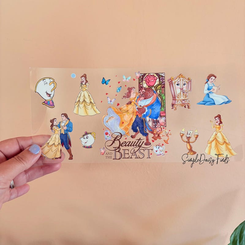 Belle Stickers for Cups - Etsy