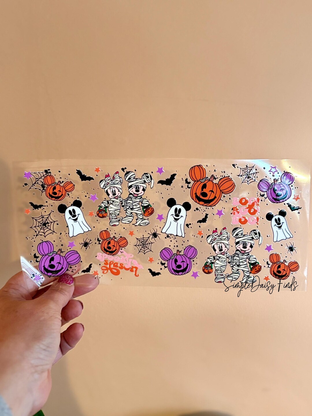 Uvdtf Halloween Mouse Cup Wrap, Mouse Themed Halloween Uv Dtf Cup Wrap ...