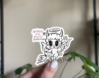 Karol G Bichota Season Vinyl Sticker: Angelito/diablito Design - Etsy