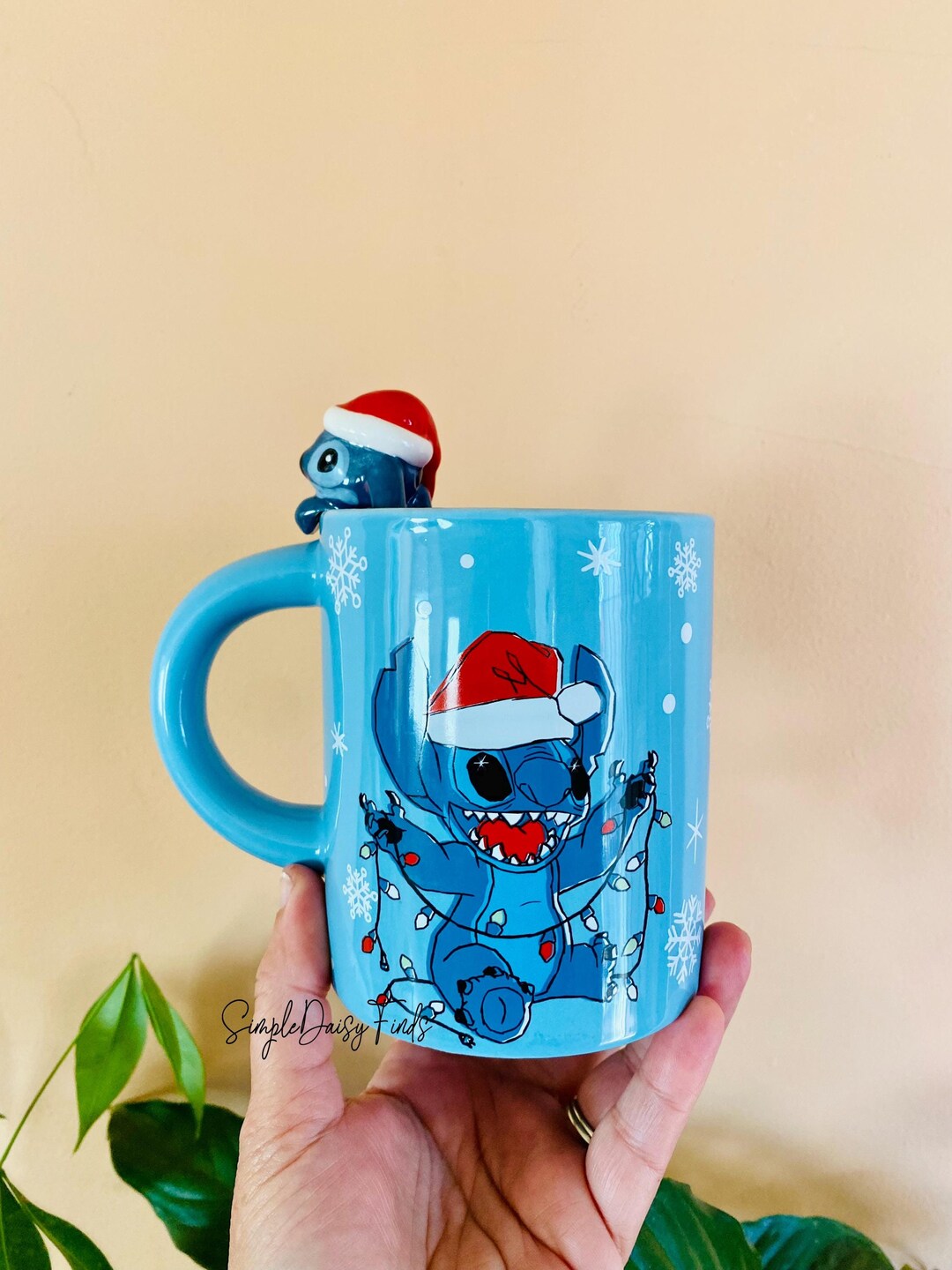 Stitch Themed Christmas Coffee Mug, Stitch Coffee Cup, Holiday Stitch ...