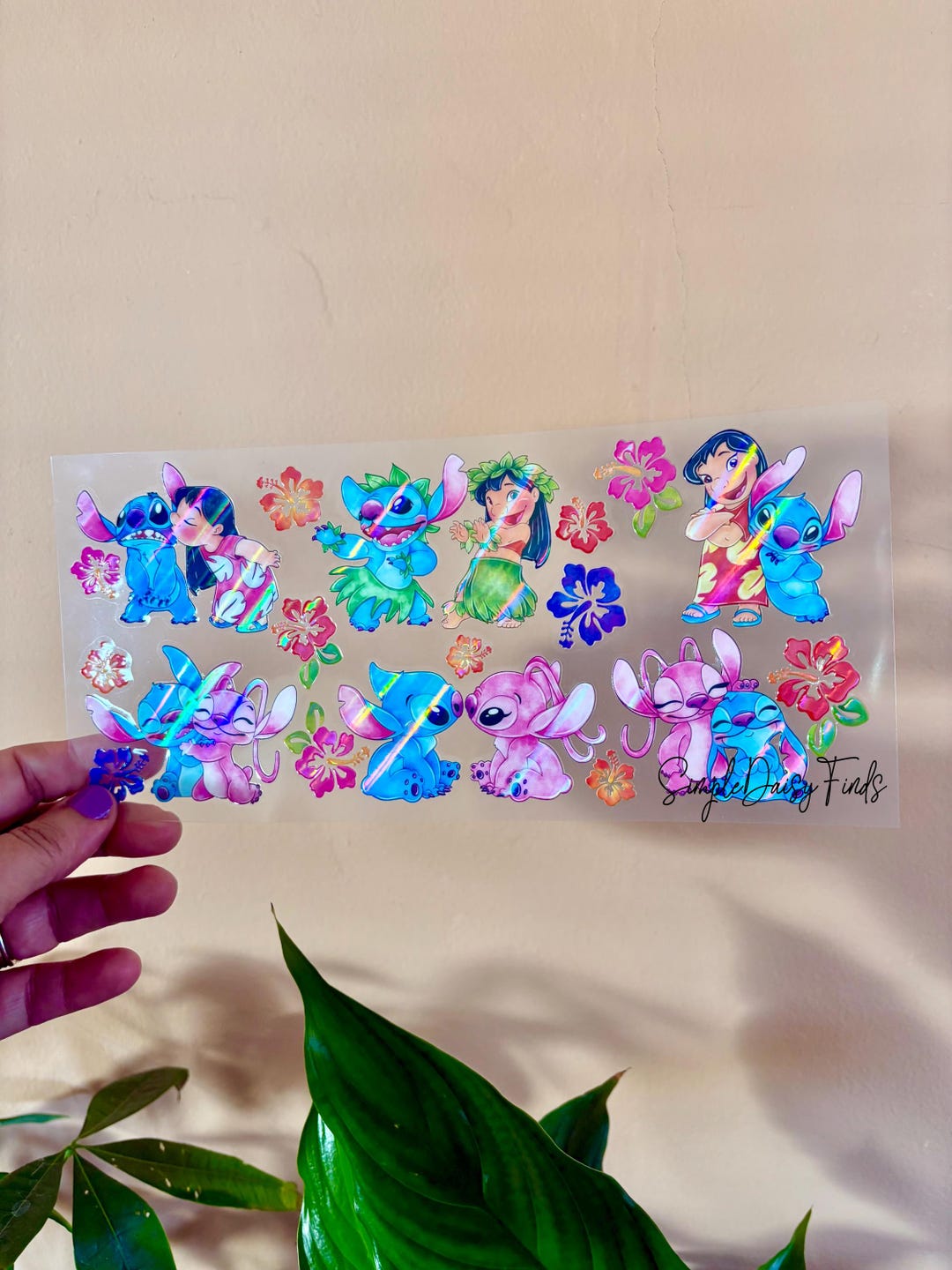 Holographic Stitch UV DTF Cup Wrap: Uvdtf Cup and Tumbler Stickers ...