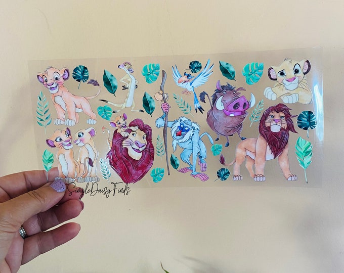 Uv Dtf Lion Wrap 16 Oz Can Glass Wrap, Uvdtf Decals, Kids Uvtdf Tumbler ...