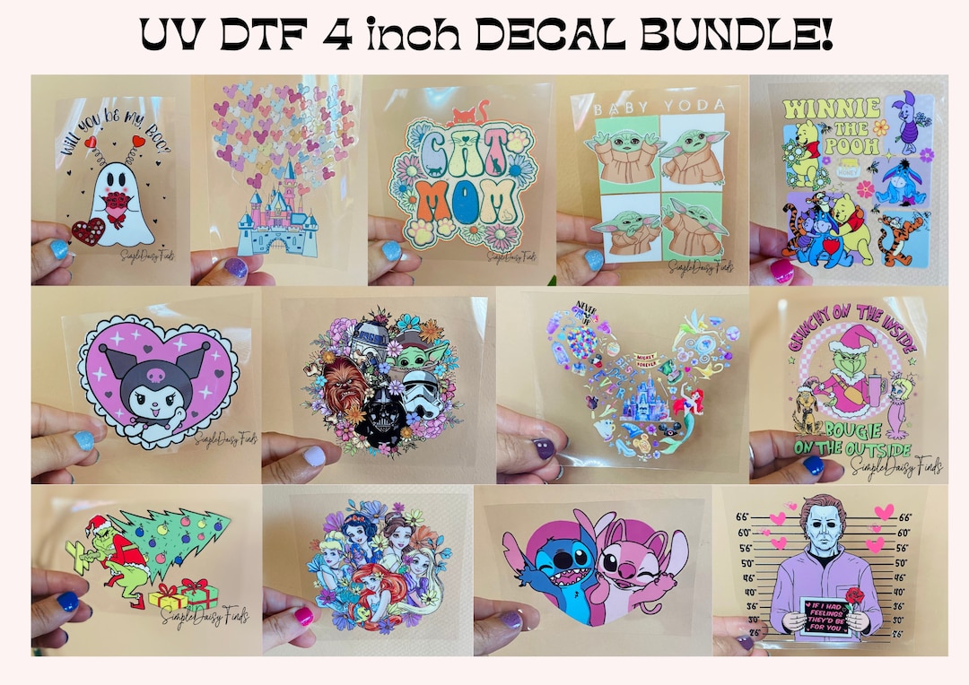 Uv Dtf Wholesale Bundle Decal, Mystery Bundle Uvdtf Decal 16 Oz Can ...