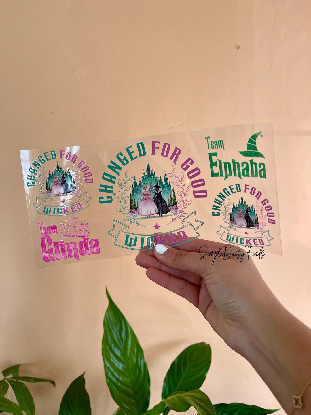 Uvdtf Wicked Cup Wrap, Glinda Uvdtf Wrap, Uvdtf Elphaba Cup Wrap ...