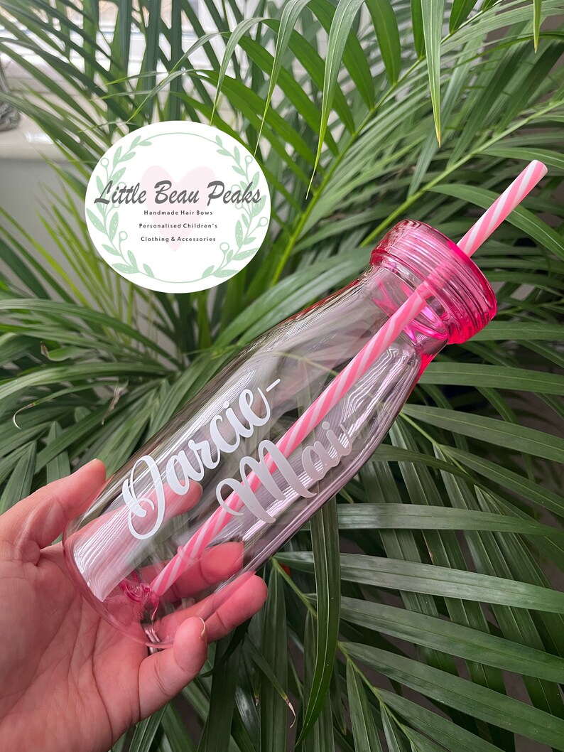 Personalised Kids Milkshake Bottle With Straw Party Favours - Etsy