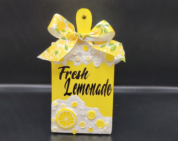 Lemon Mini Cutting Board With Faux Sprinkles Lemon Tiered Tray Decor ...