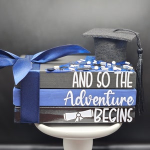 Graduation Tiered Tray Bookstack Graduation Personal Decor Class of ...