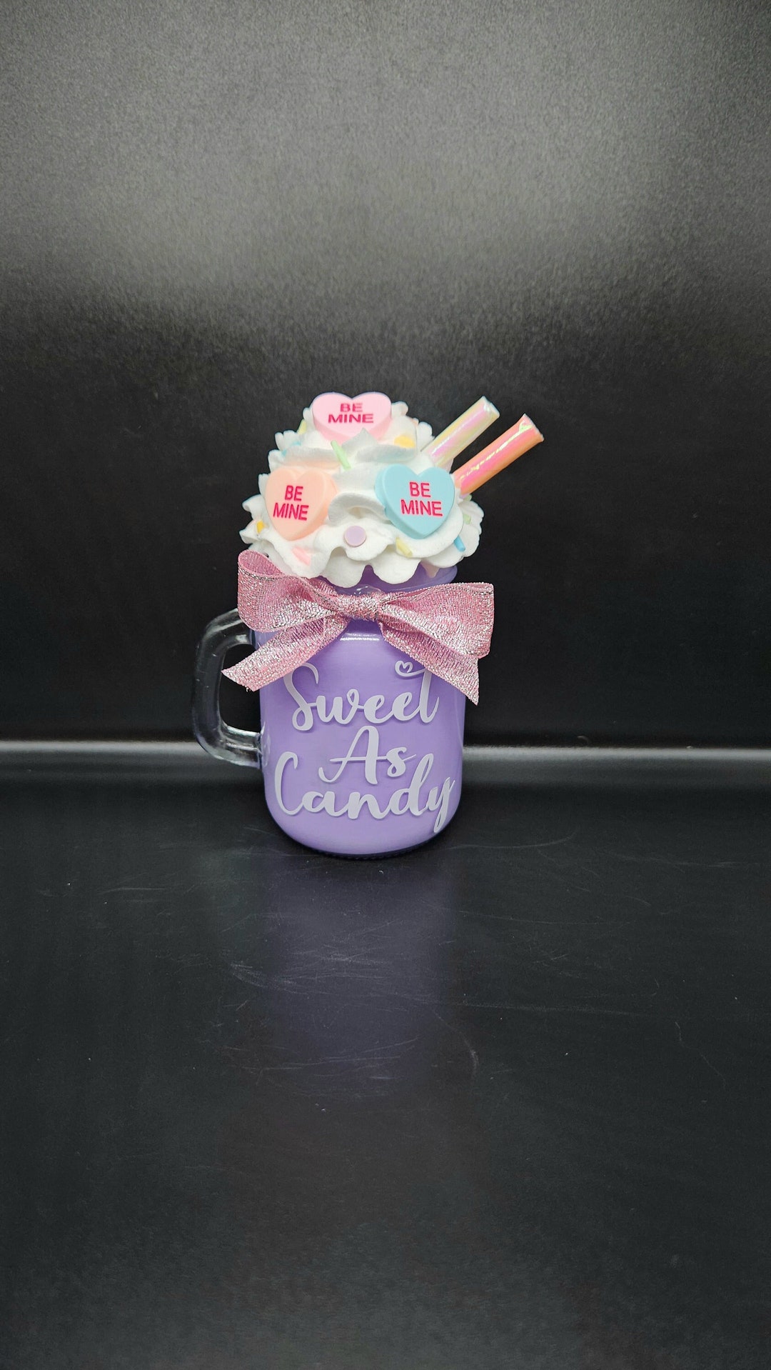 Conversation Heart Candy Mini Mug With Faux Whipped Topper - Etsy