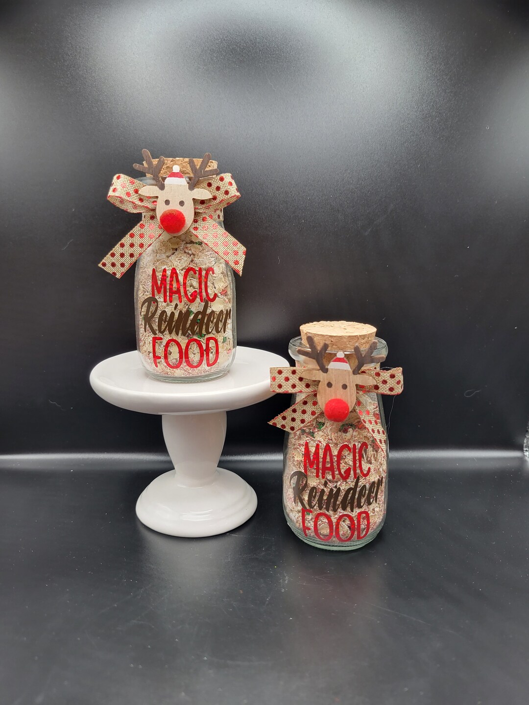 Miniture Jar of Magic Reindeer Food Magic Reindeer for for Tiered Tray ...