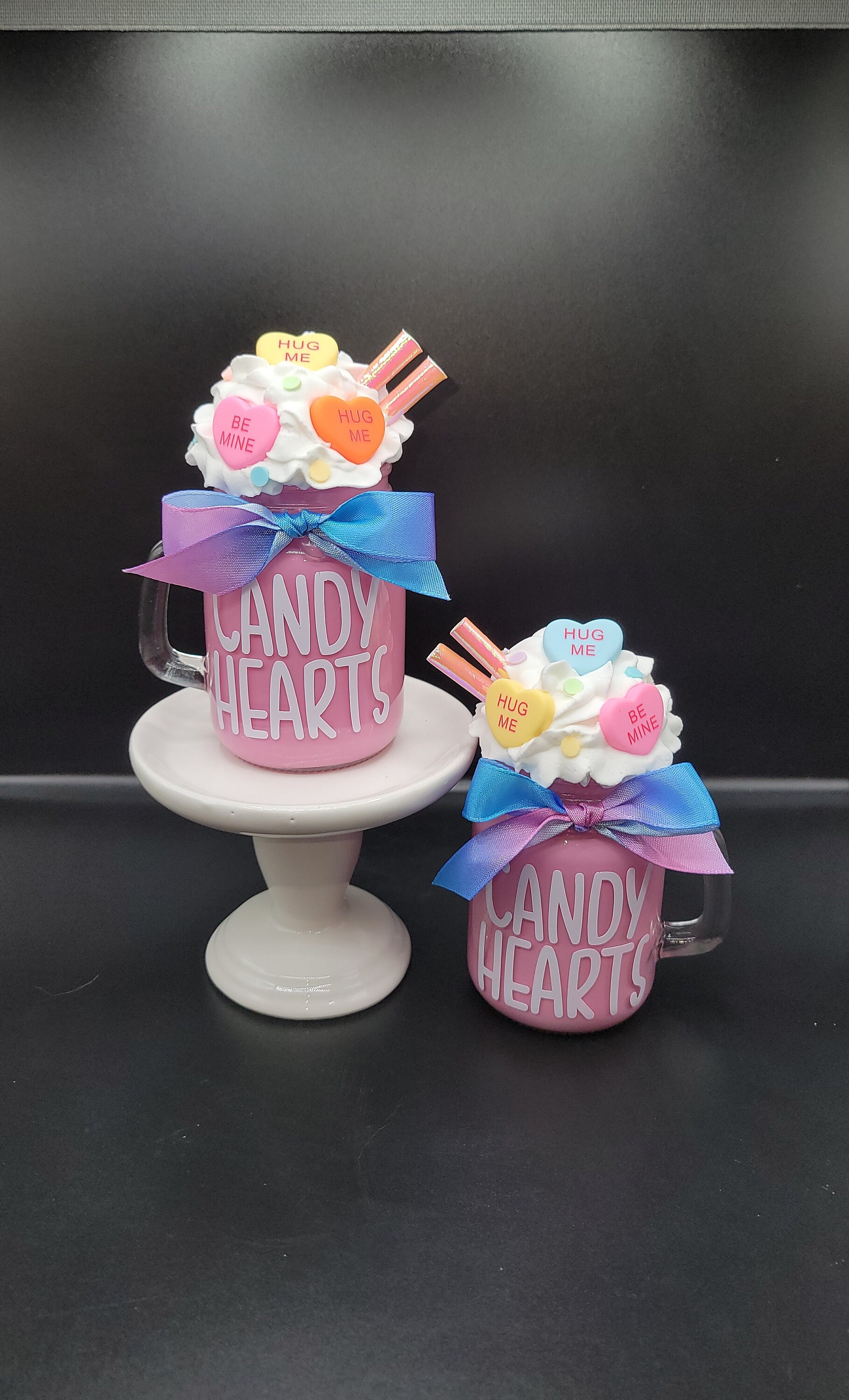 Conversation Heart Candy Mini Mug With Faux Whipped Topper - Etsy