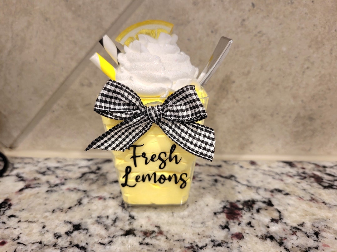 Faux Mini Lemon Parfait Lemon Mini Parfait Fake Whip Topping Lemon ...