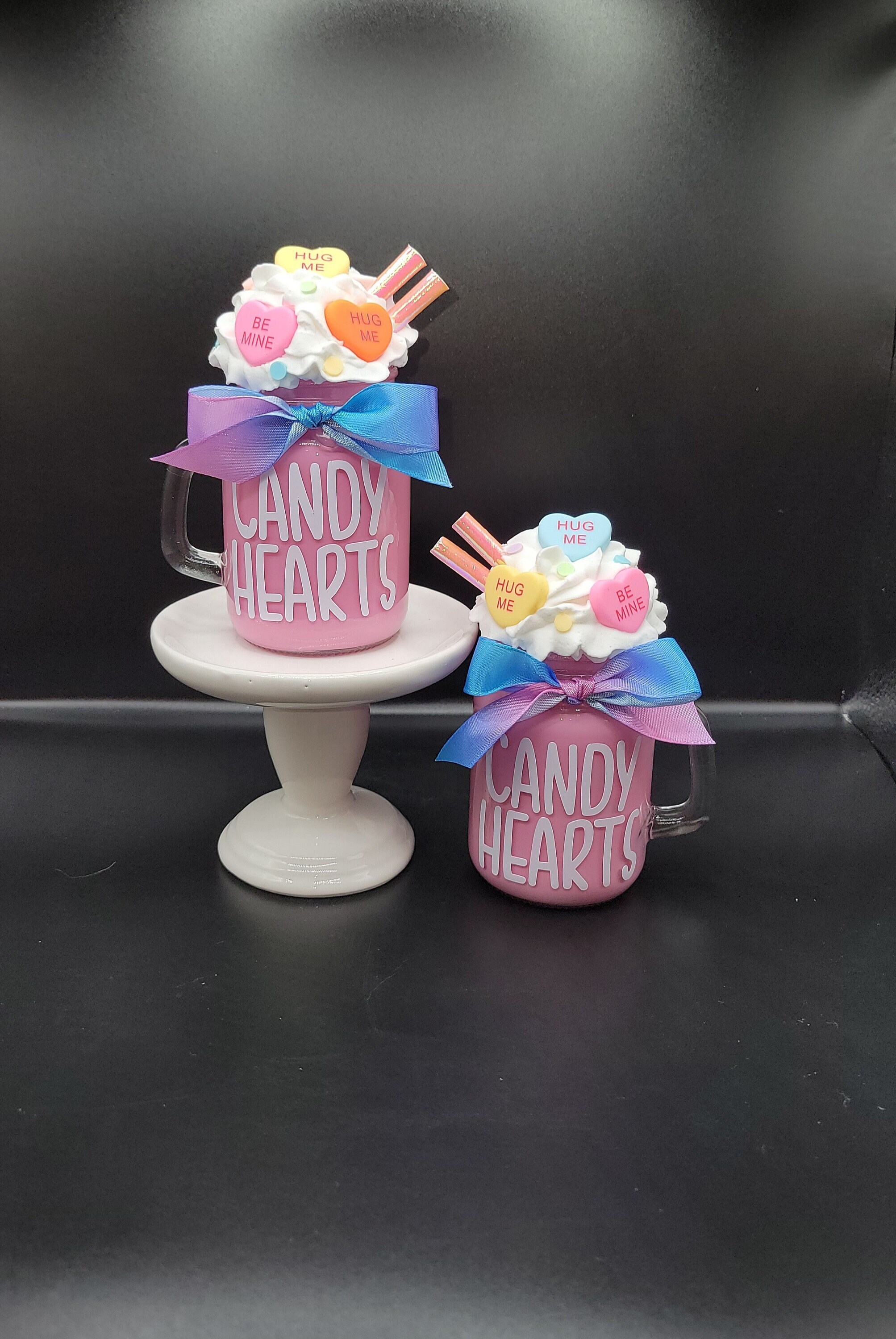 Conversation Heart Candy Mini Mug With Faux Whipped Topper - Etsy