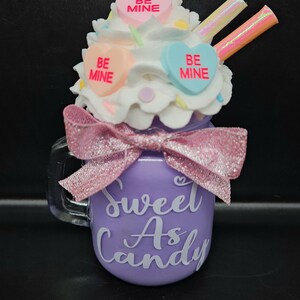 Conversation Heart Candy Mini Mug With Faux Whipped Topper - Etsy