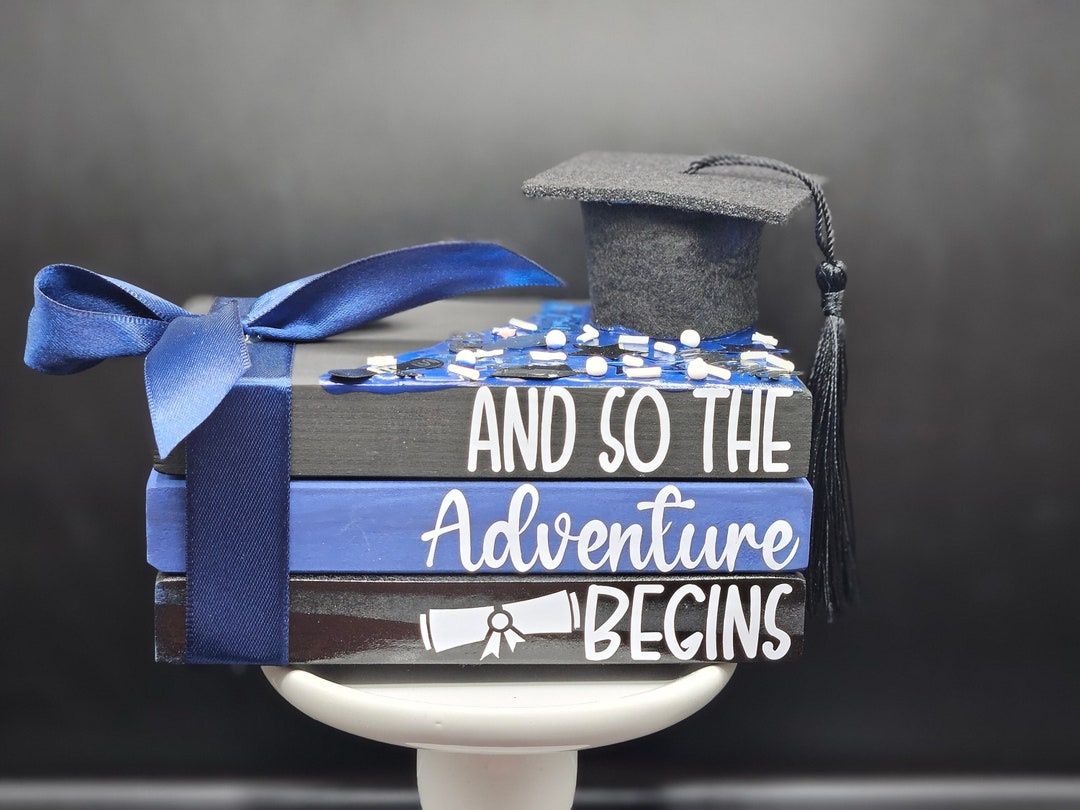 Graduation Tiered Tray Bookstack | Graduation Personal Decor | Class of ...