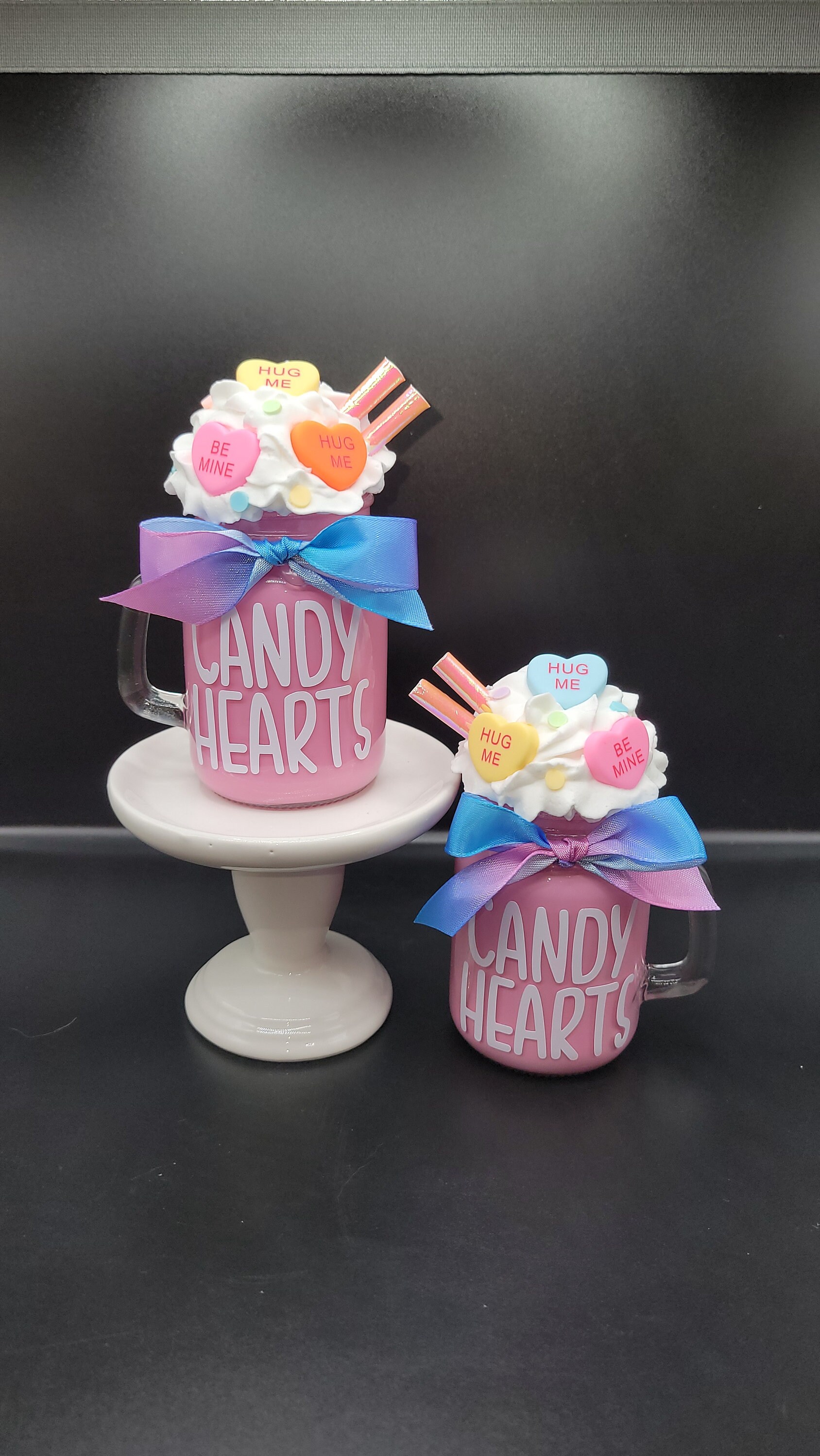 Conversation Heart Candy Mini Mug With Faux Whipped Topper - Etsy