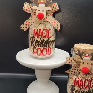 Miniture Jar of Magic Reindeer Food Magic Reindeer for for Tiered Tray ...
