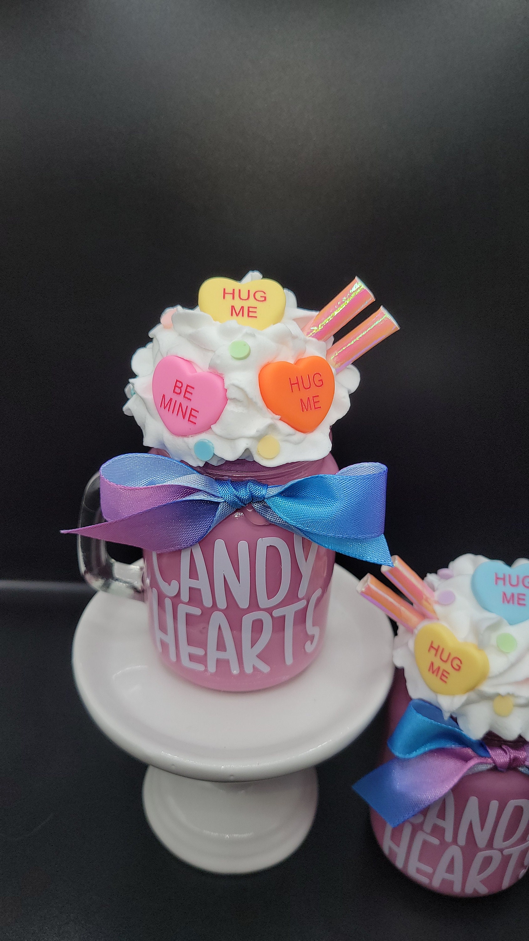 Conversation Heart Candy Mini Mug With Faux Whipped Topper - Etsy