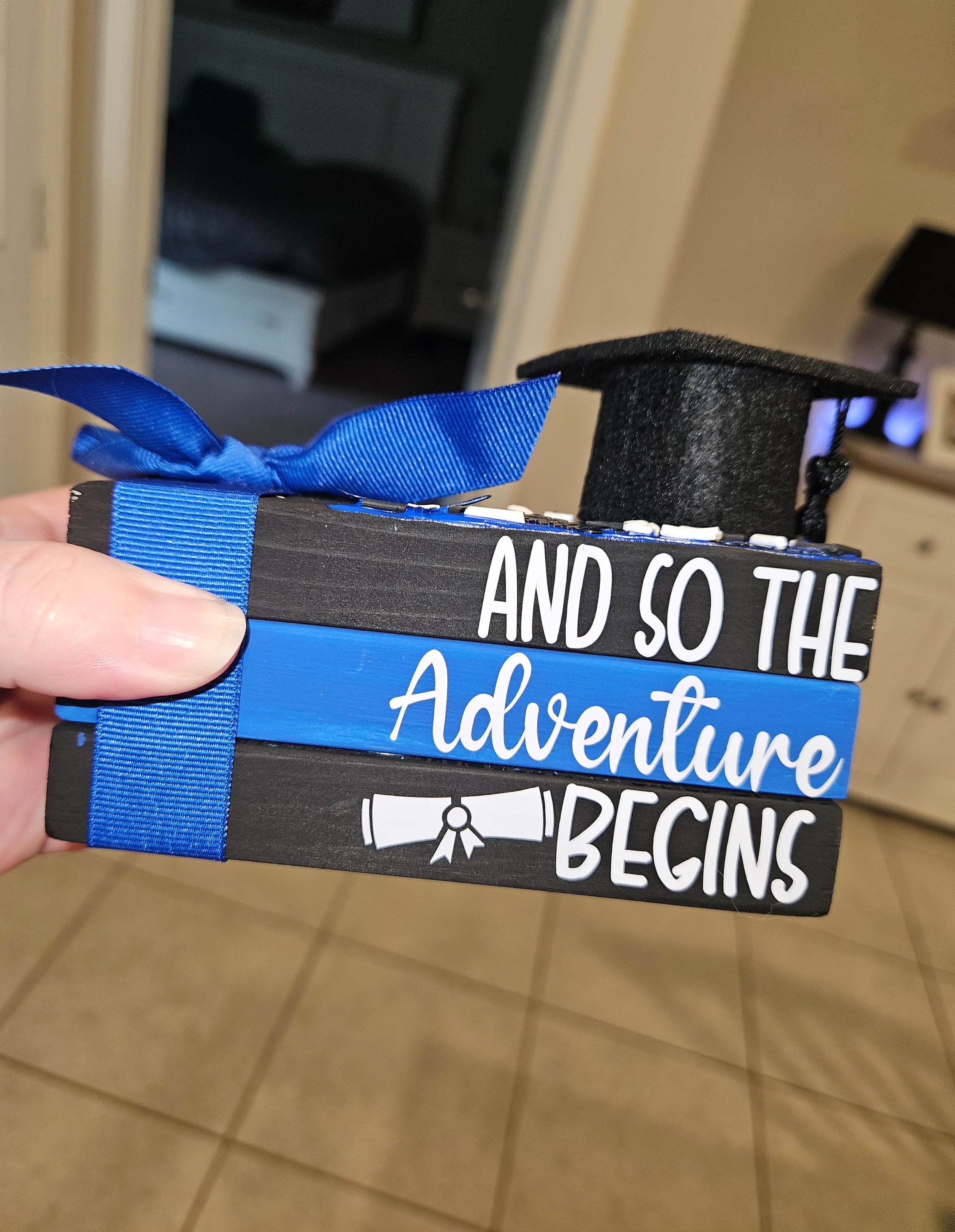 Graduation Tiered Tray Bookstack | Graduation Personal Decor | Class of ...