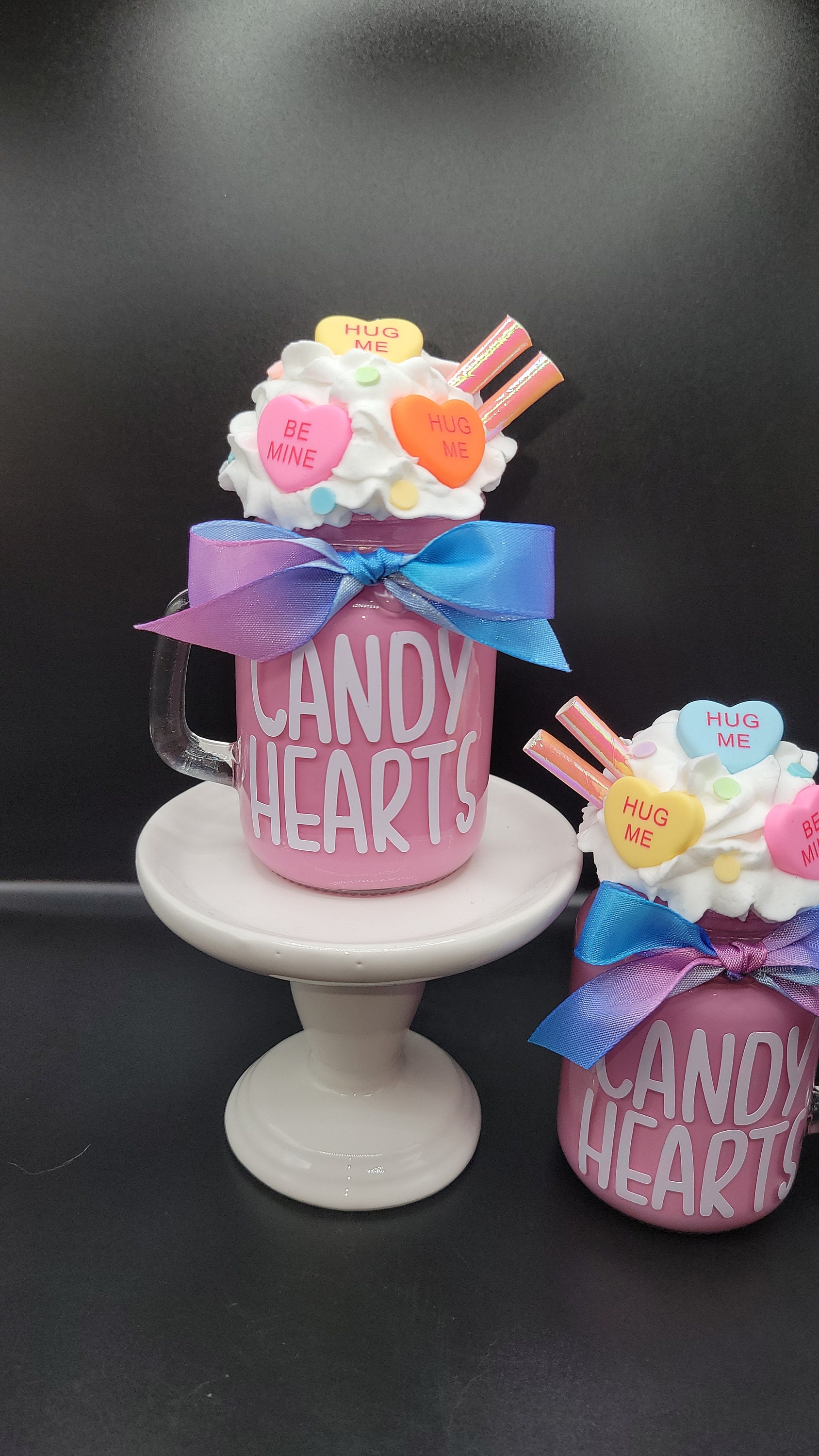 Conversation Heart Candy Mini Mug With Faux Whipped Topper - Etsy
