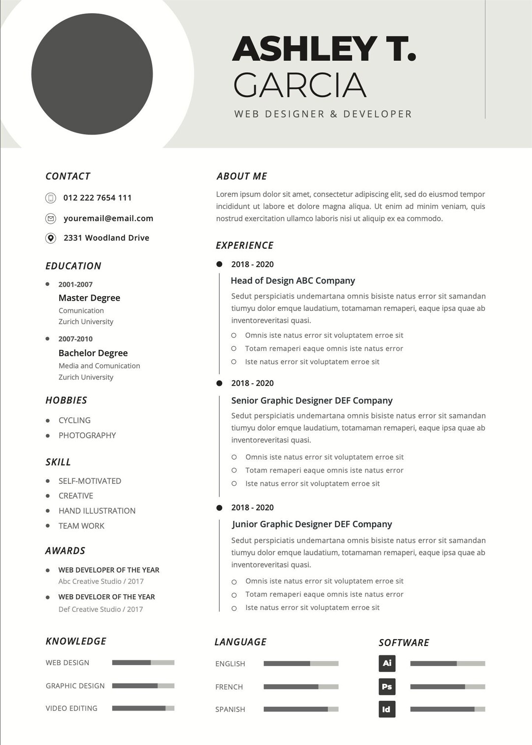 CV Template 78 Professional Resume Format File-type Doc/pdf - Etsy