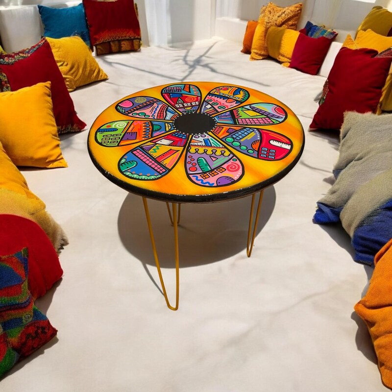 Painted Side Table - Etsy