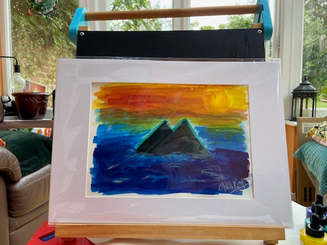 Skelligs Rock Ink Painting, Located off the Coast of Co. Kerry in ...