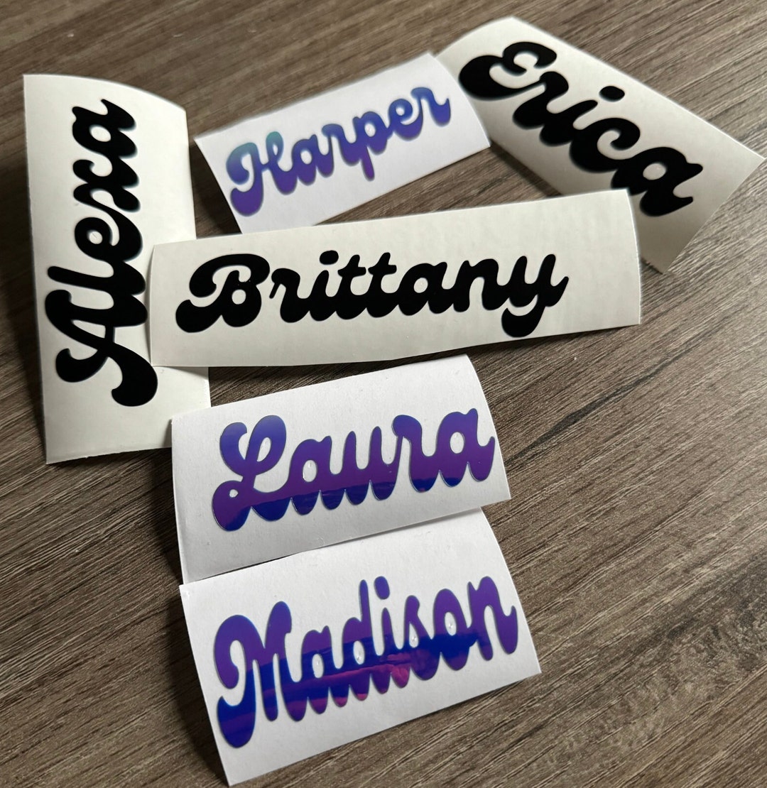 Holographic Name Decal Custom Decal Personalized Decal Sticker Names ...