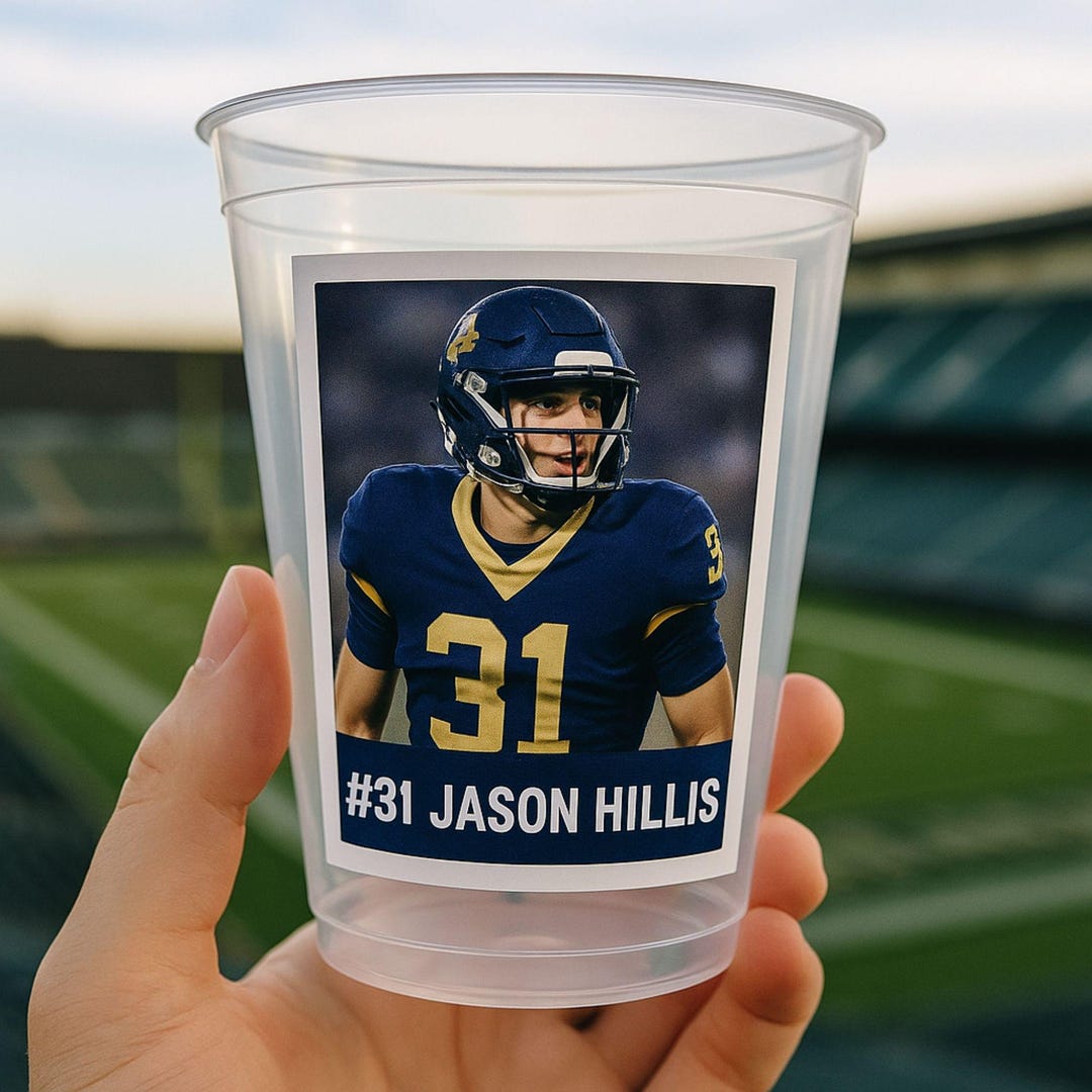 Custom Football Plastic Cups With Name Player Number Cups for Sports ...