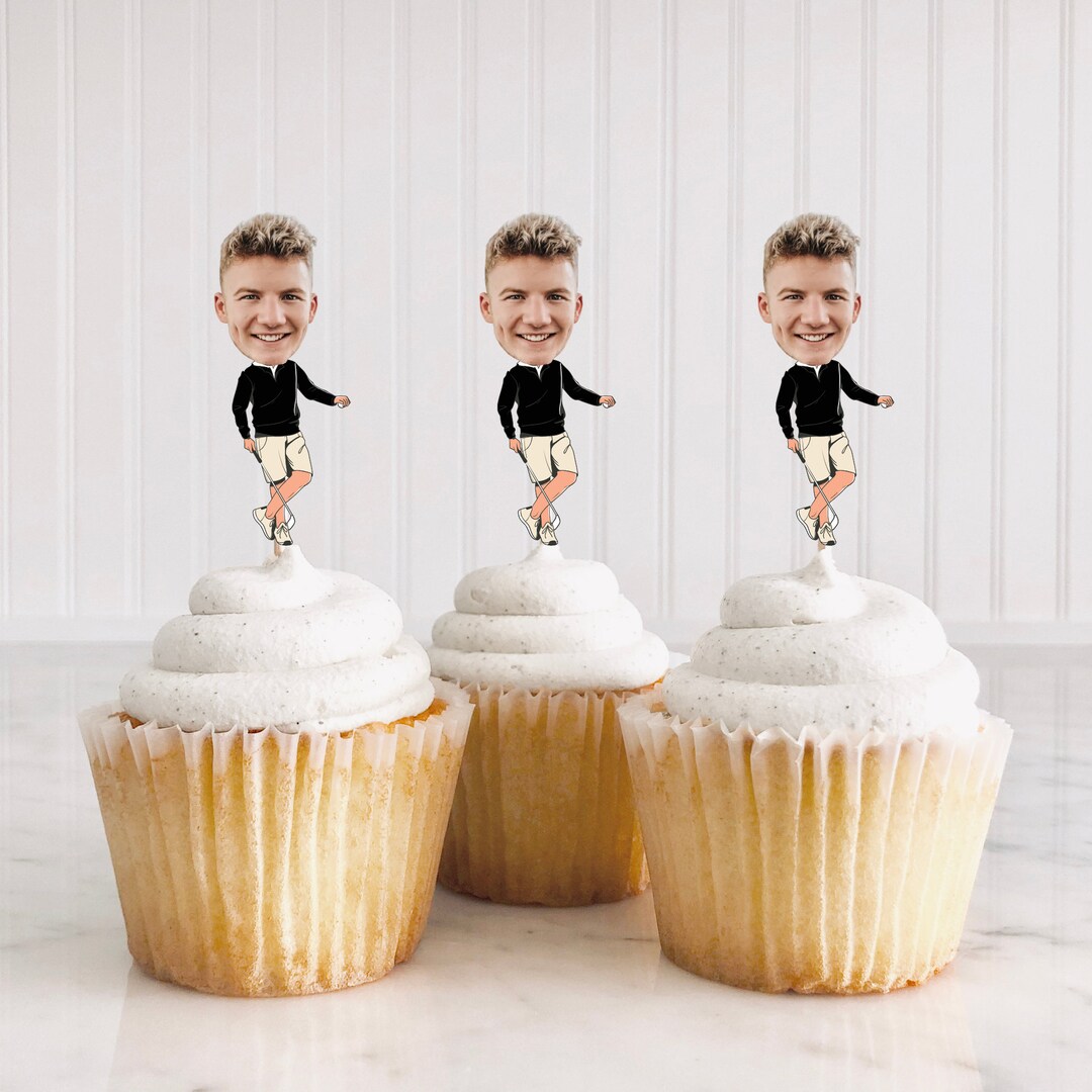 Custom Golf Cupcake Toppers Custom Birthday Party Cupcake Toppers, Golf ...