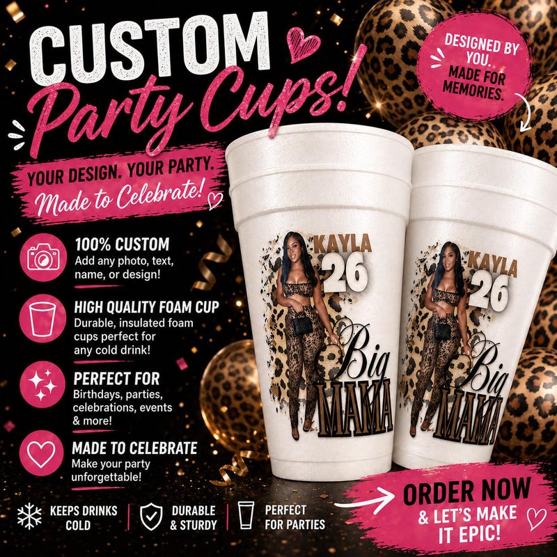 Personalized Party Cups - Etsy