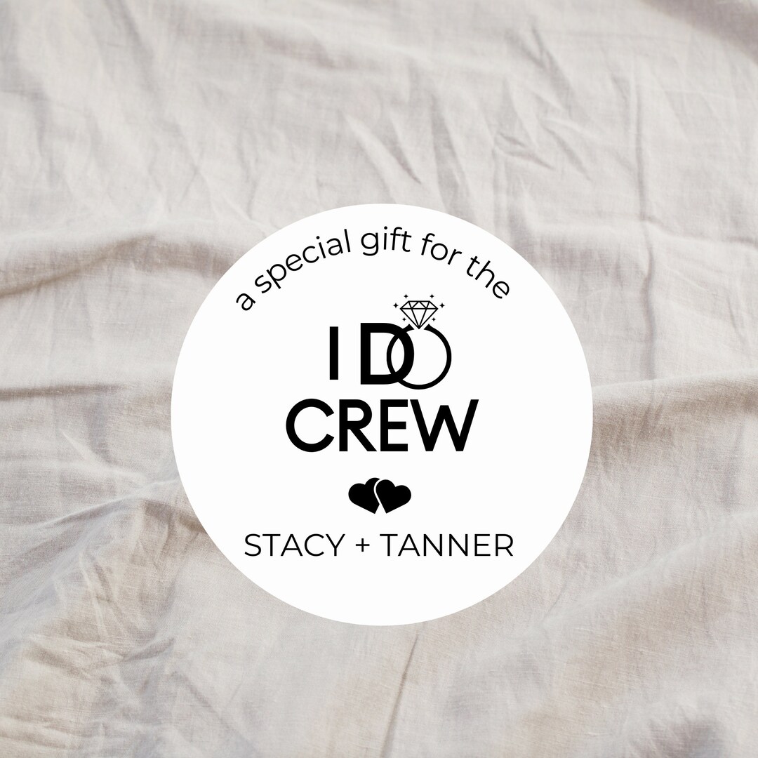 I Do Crew Labels Bridal Shower Wedding Favor Stickers bridal Shower ...