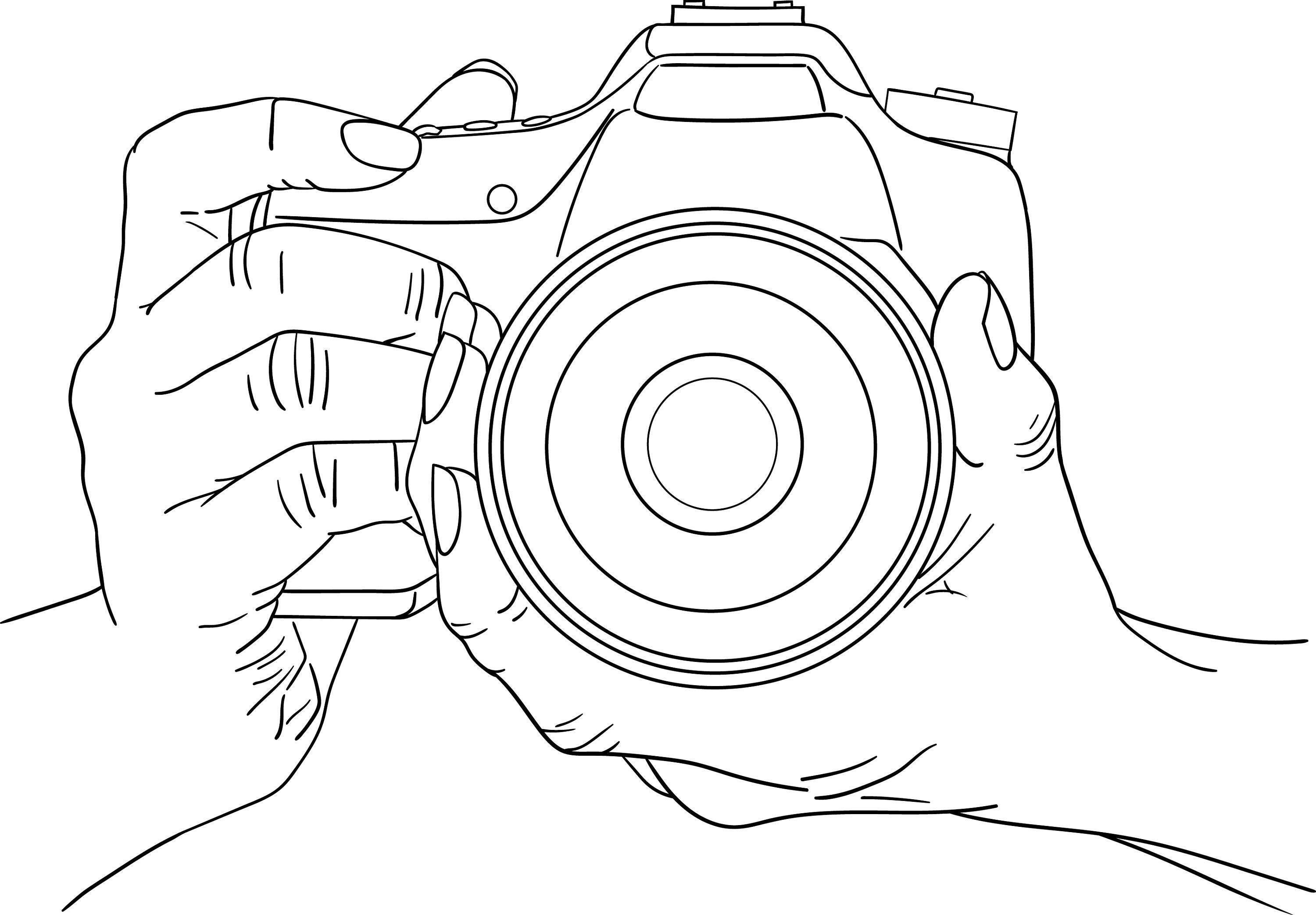 Nikon Camera Line Drawing