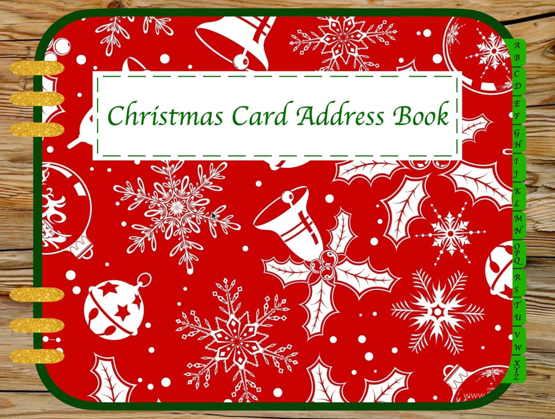 Christmas Card Address Book - Etsy