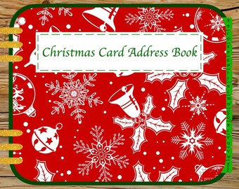 Christmas Card Address Book With A-Z Tabs 8 Yr Tracker Personalized ...