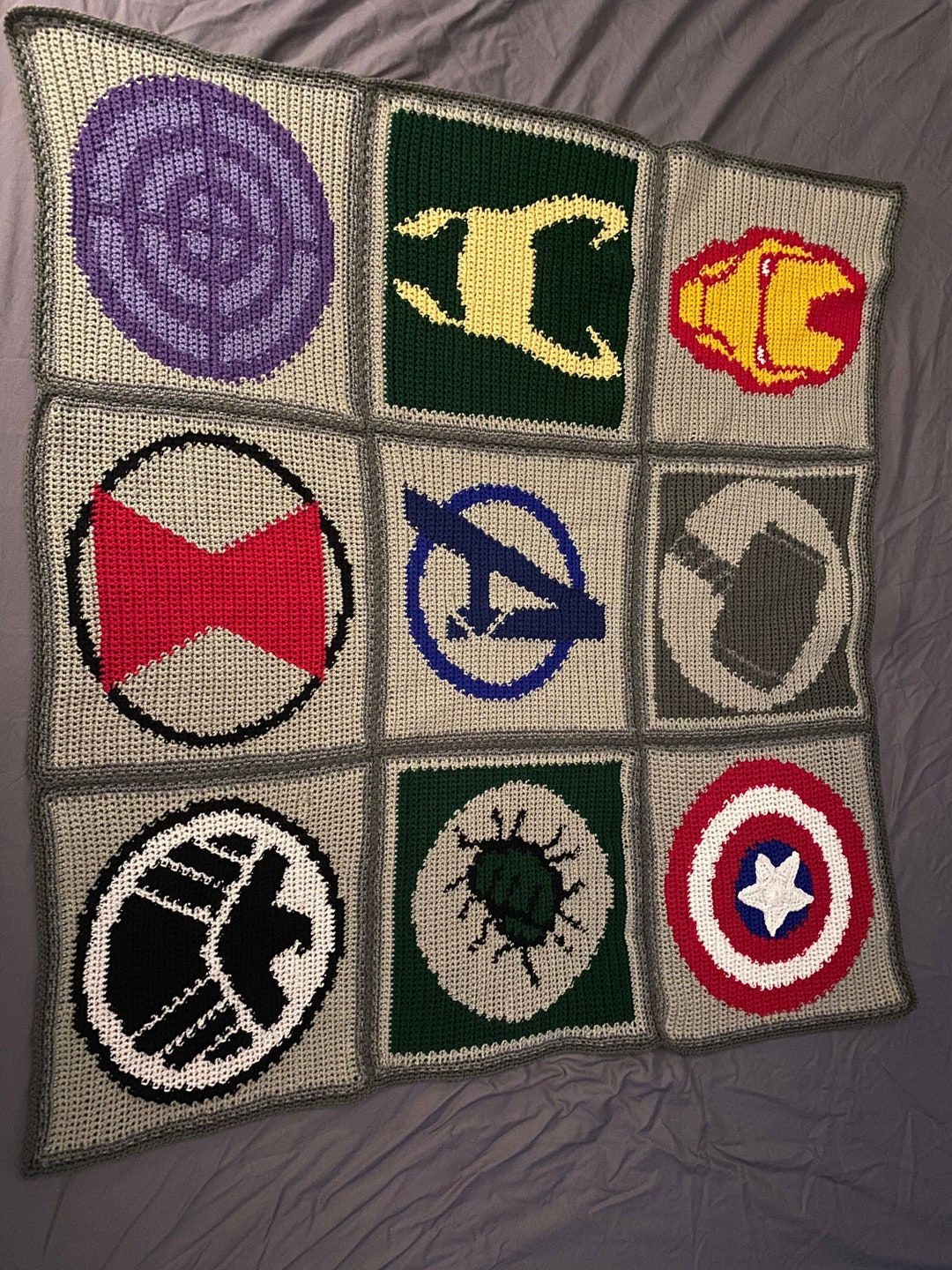 Crochet Marvel Blanket Graph Pattern - Etsy