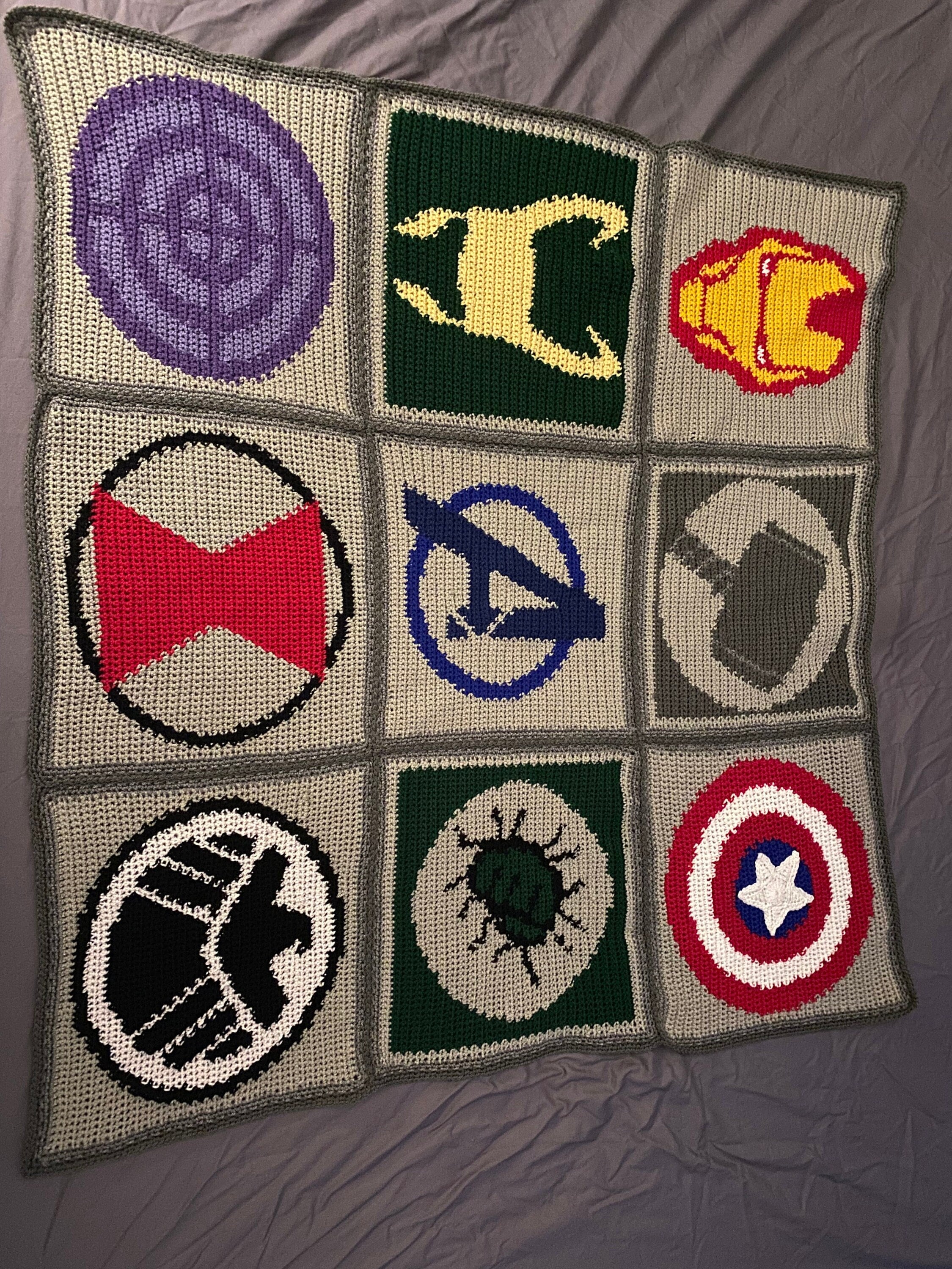 Crochet Marvel Blanket Graph Pattern - Etsy