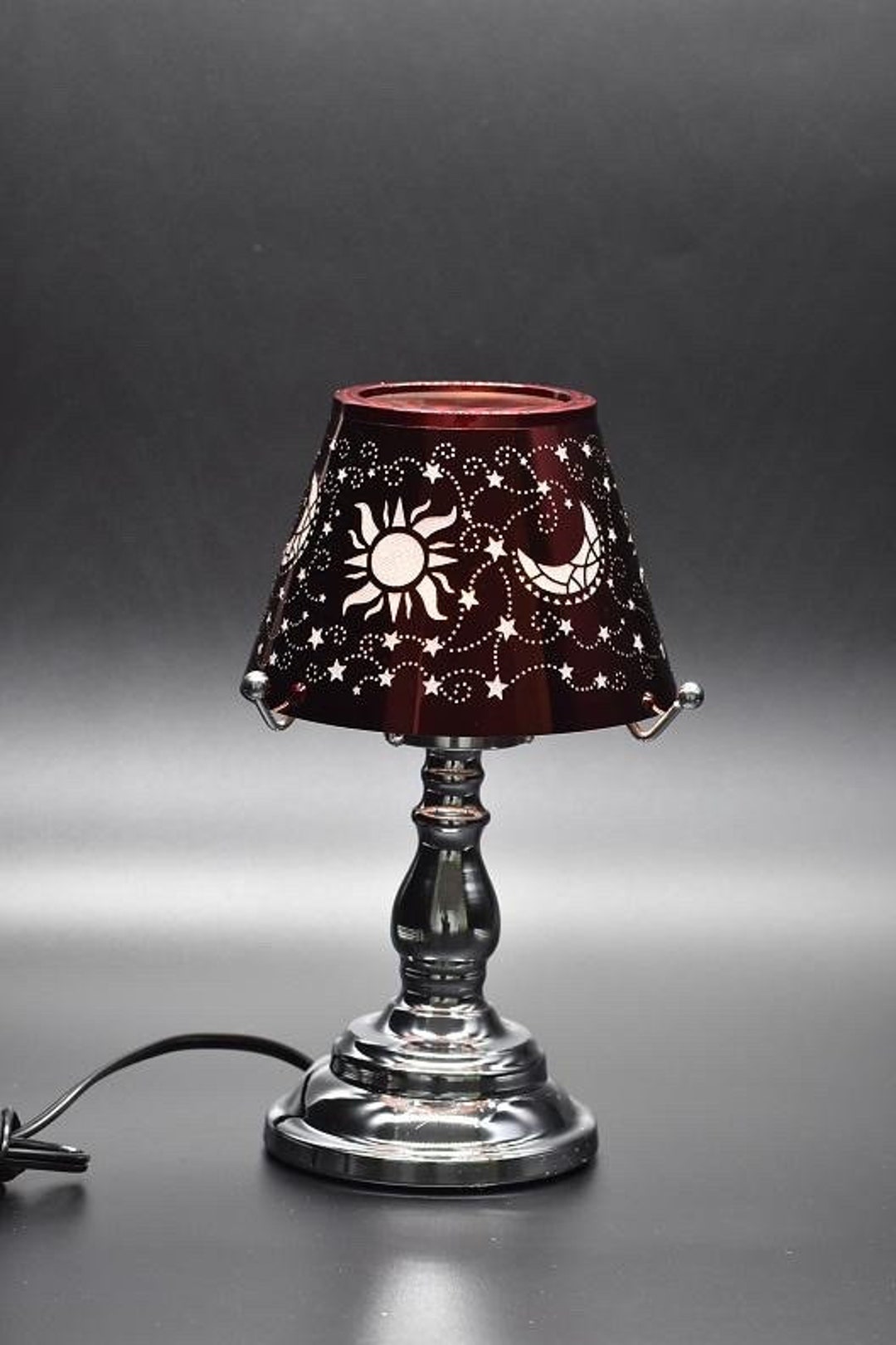 Red “celestial” Shade Touch Lamp Wax Burner FREE Shipping - Etsy