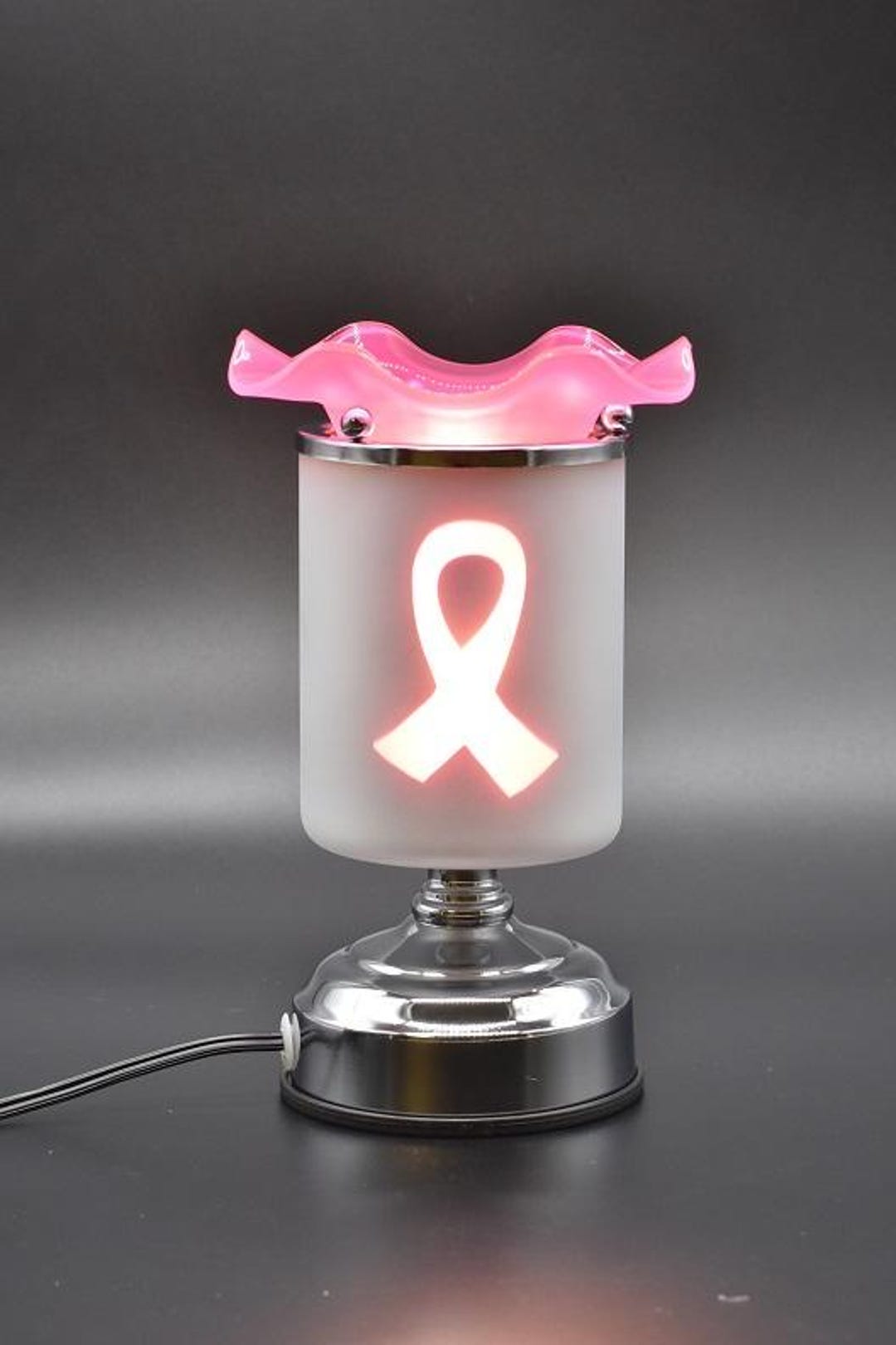 Breast Cancer Awareness Touch Lamp Wax Burner FREE Shipping - Etsy