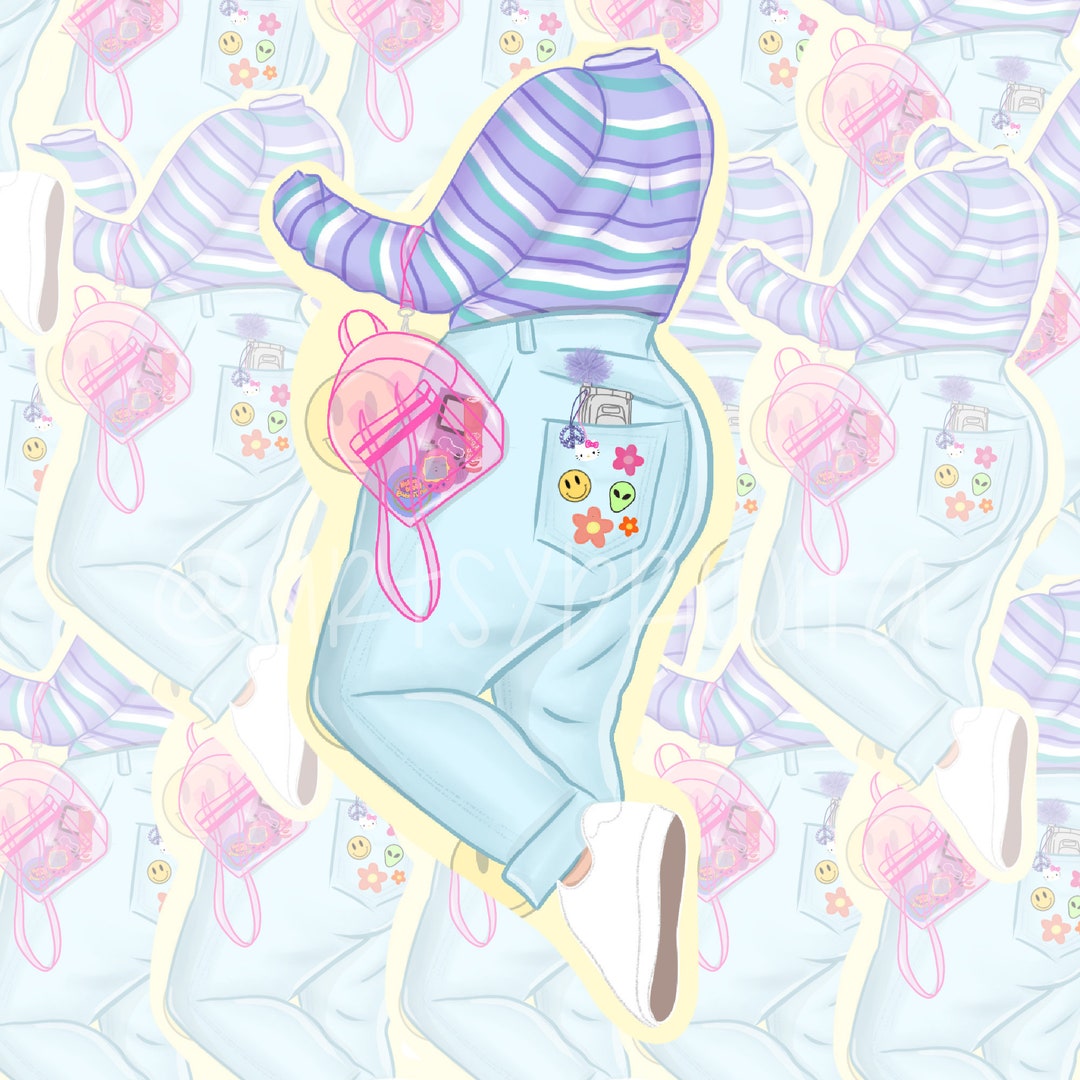 90s GIRL Sticker, 90s, Plus Size Sticker, Body Positive Sticker, Love ...