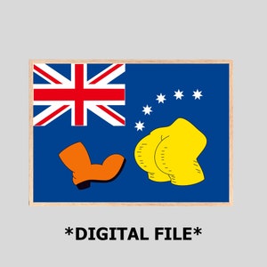 DIGITAL Simpsons A3 Poster Simpsons Wall Art Booting Flag unframed ...
