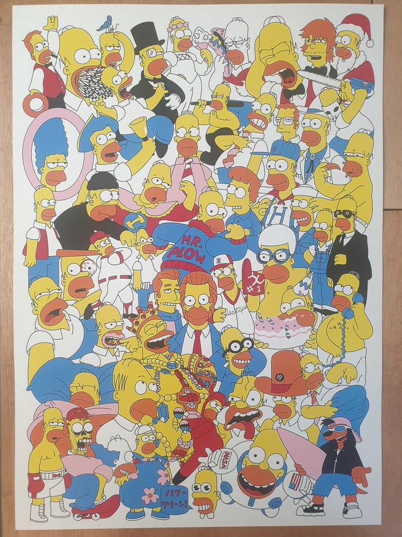 DIGITAL Simpsons A3 Poster - Simpsons Wall Art - Life of Homer ...