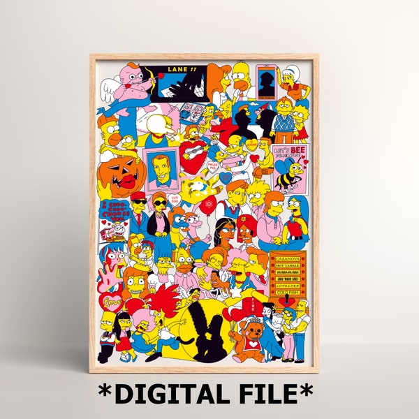 Simpsons Poster - Etsy UK