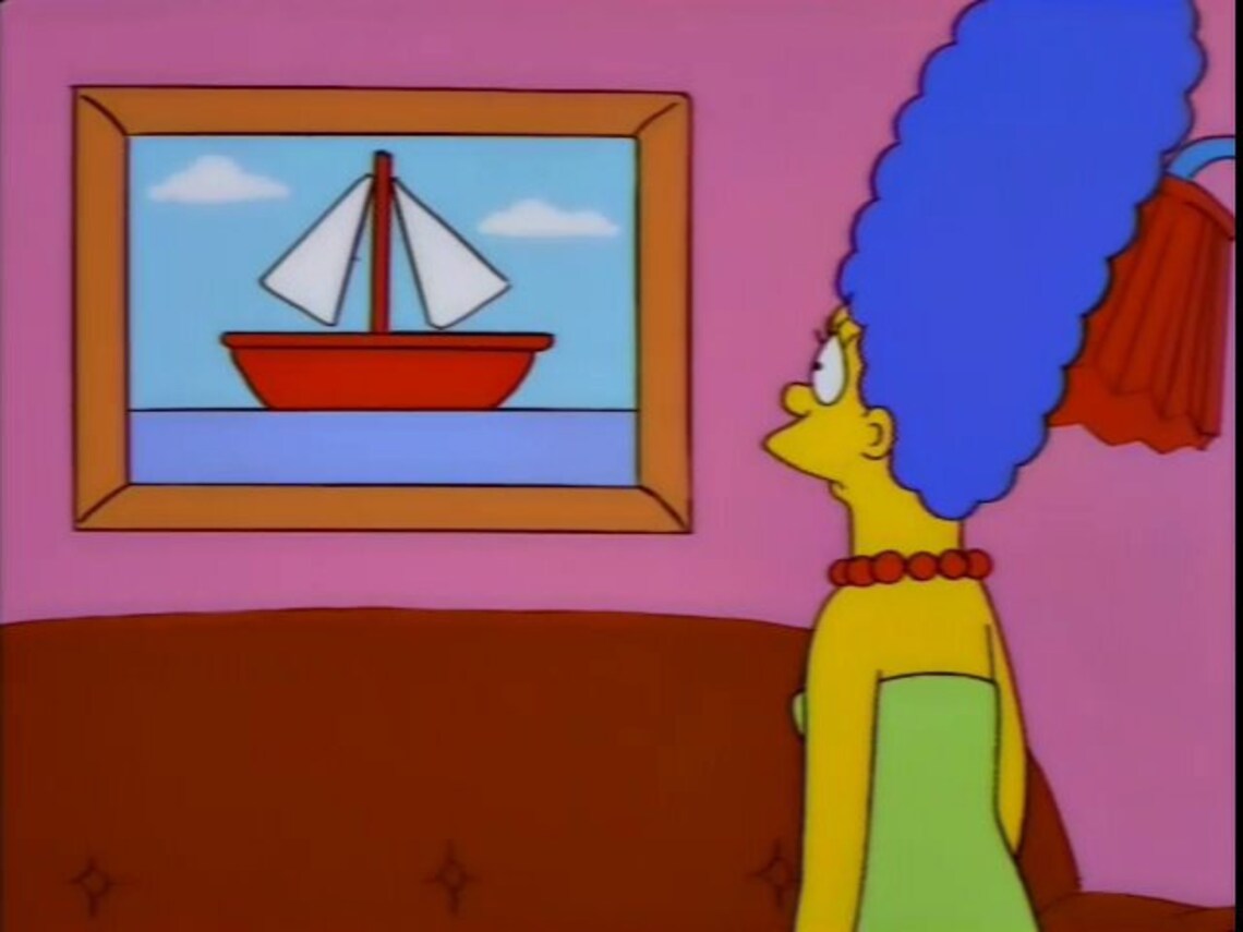 DIGITAL Simpsons A3 Poster - Simpsons Wall Art - Sailboat (unframed) - Etsy