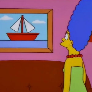 DIGITAL Simpsons A3 Poster - Simpsons Wall Art - Sailboat (unframed) - Etsy