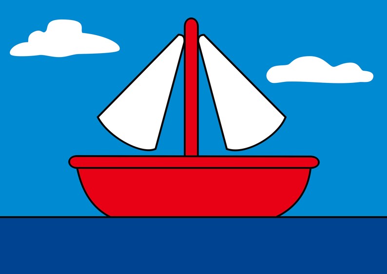 DIGITAL Simpsons A3 Poster Simpsons Wall Art Sailboat - Etsy